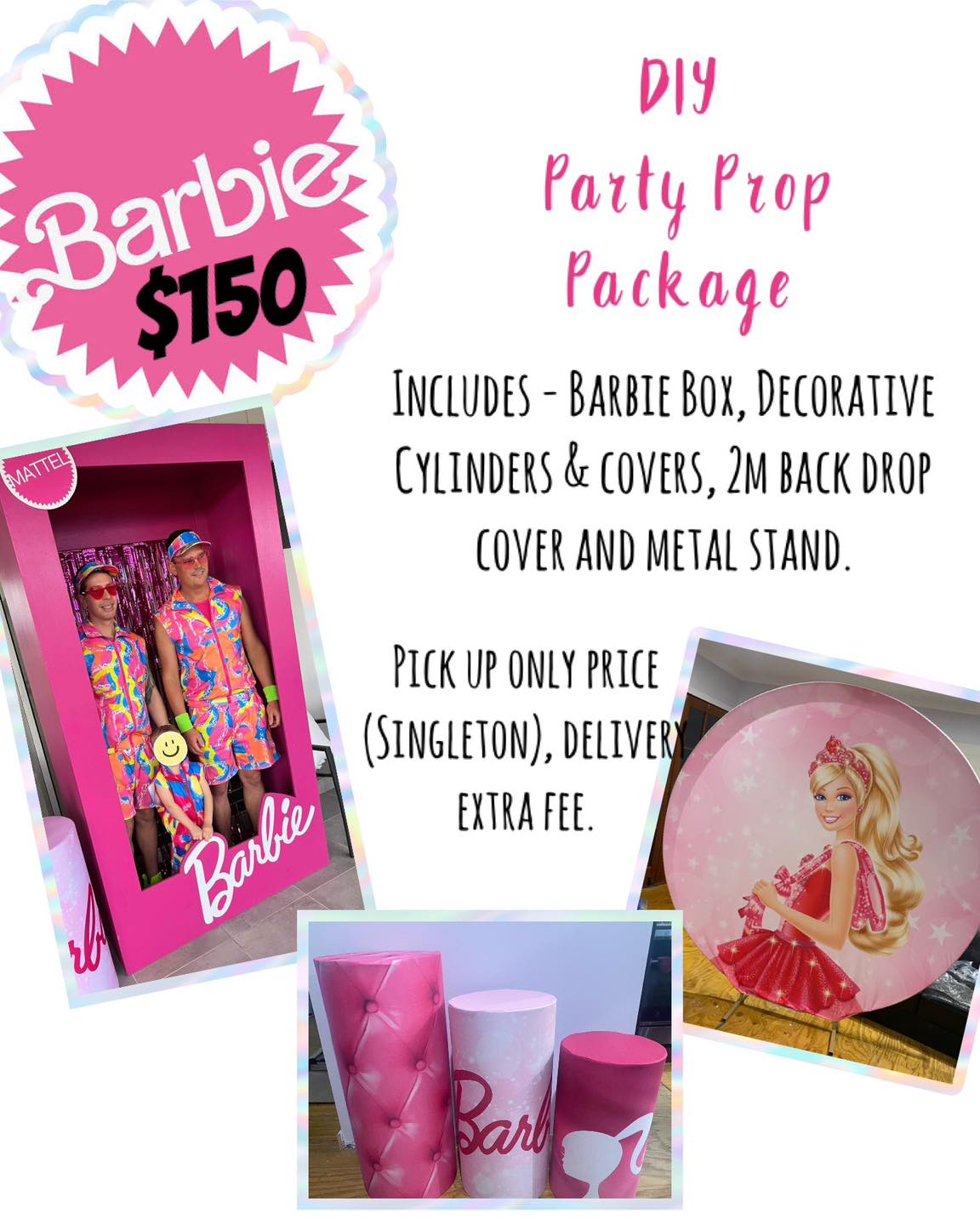 DIY Barbie Party Prop Package – Hunter Party Hire